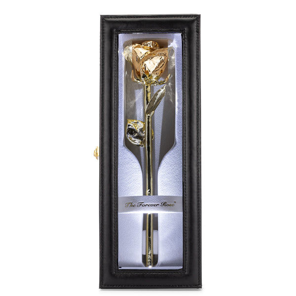 Forever Rose Leather Display Case Combo (24K Gold) - The Forever Rose